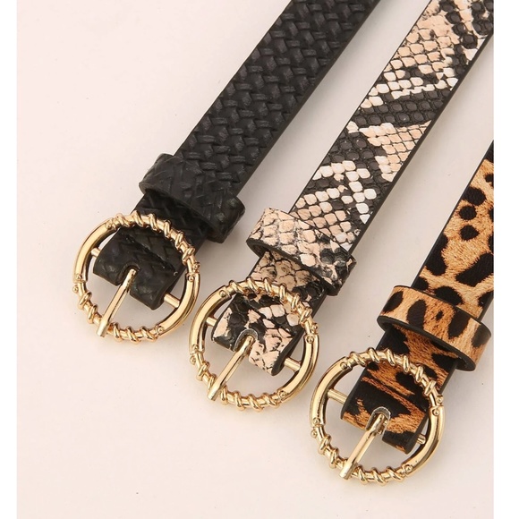BellanBlue | Accessories | Western Vegan Leather Leopard Snakeskin ...